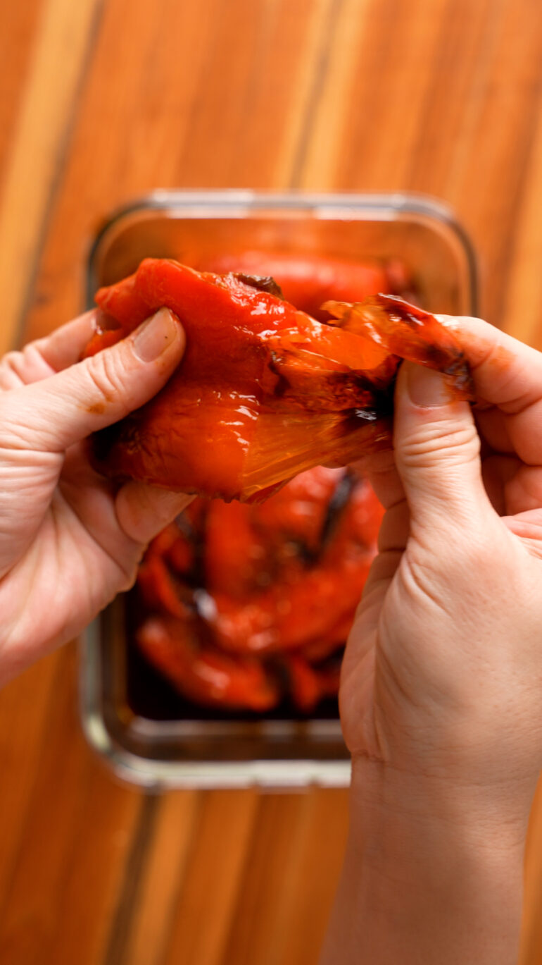 Roasted Red Pepper & Garlic Soup - Chasing Cravings