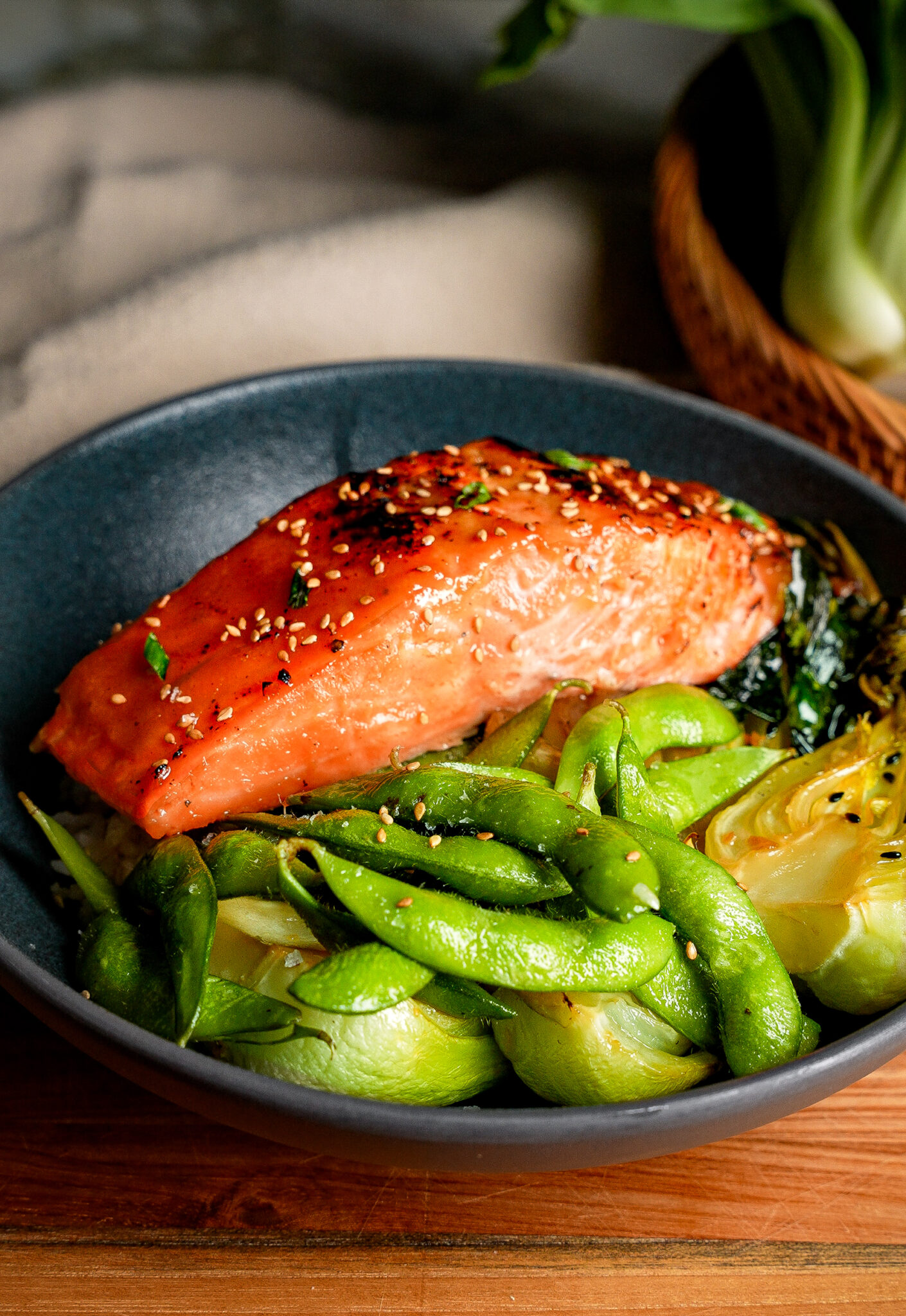 Sheet Pan Miso Yuzu Glazed Salmon & Bok Choy - Chasing Cravings