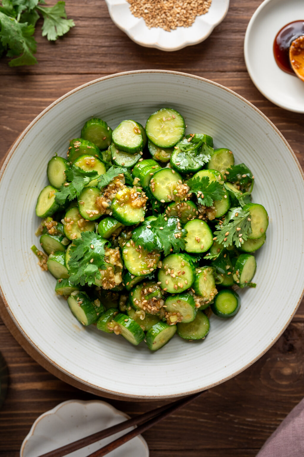 Rice Thief Cucumber Salad - Chasing Cravings